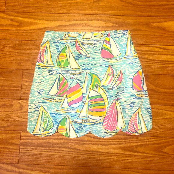 Lilly Pulitzer | Skirts | Lilly Pulitzer Lynnie You Gotta Regatta Skirt ...